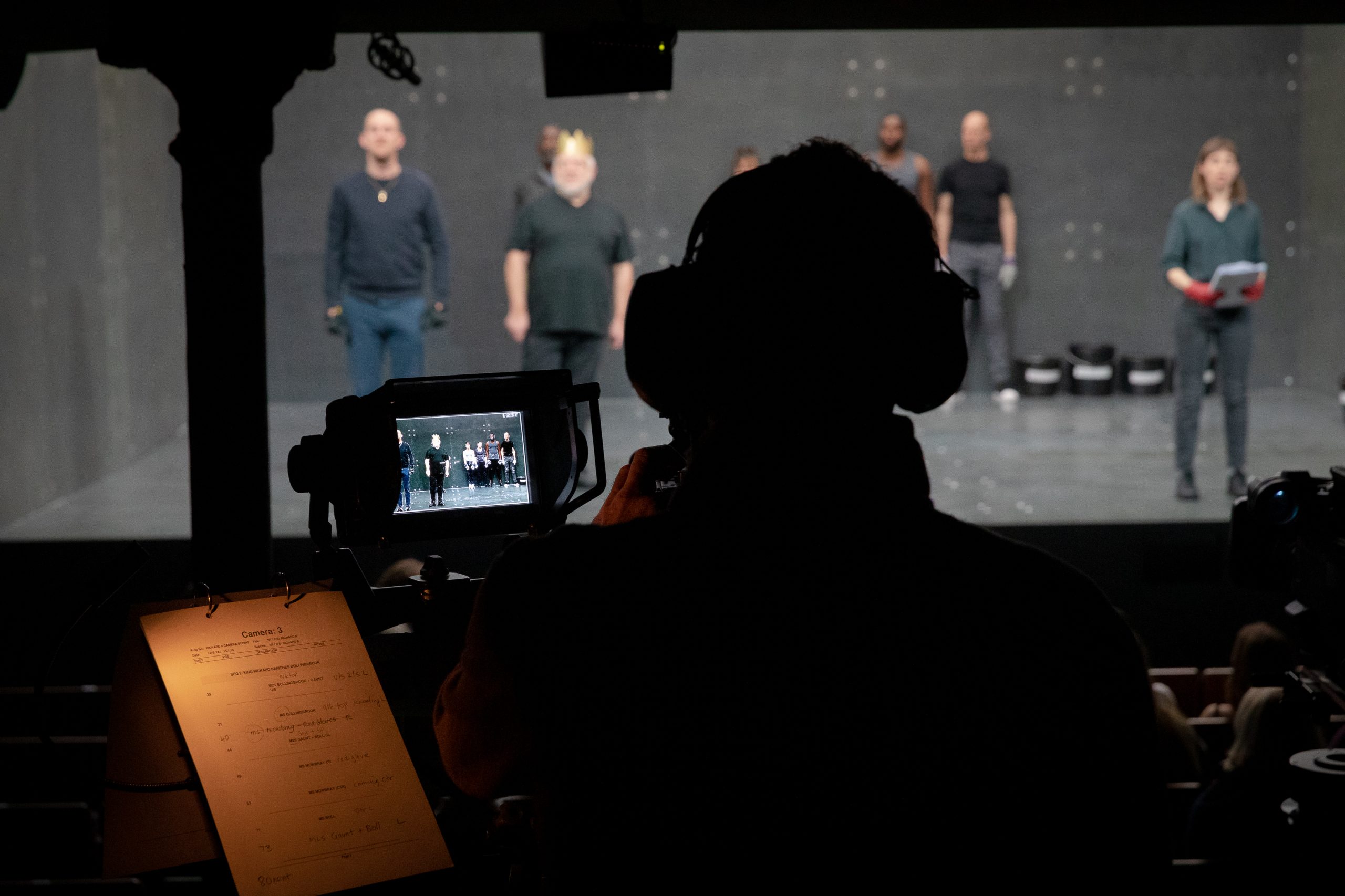 Behind the scenes at the Richard II camera rehearsal. Photo by Tom Wren ...